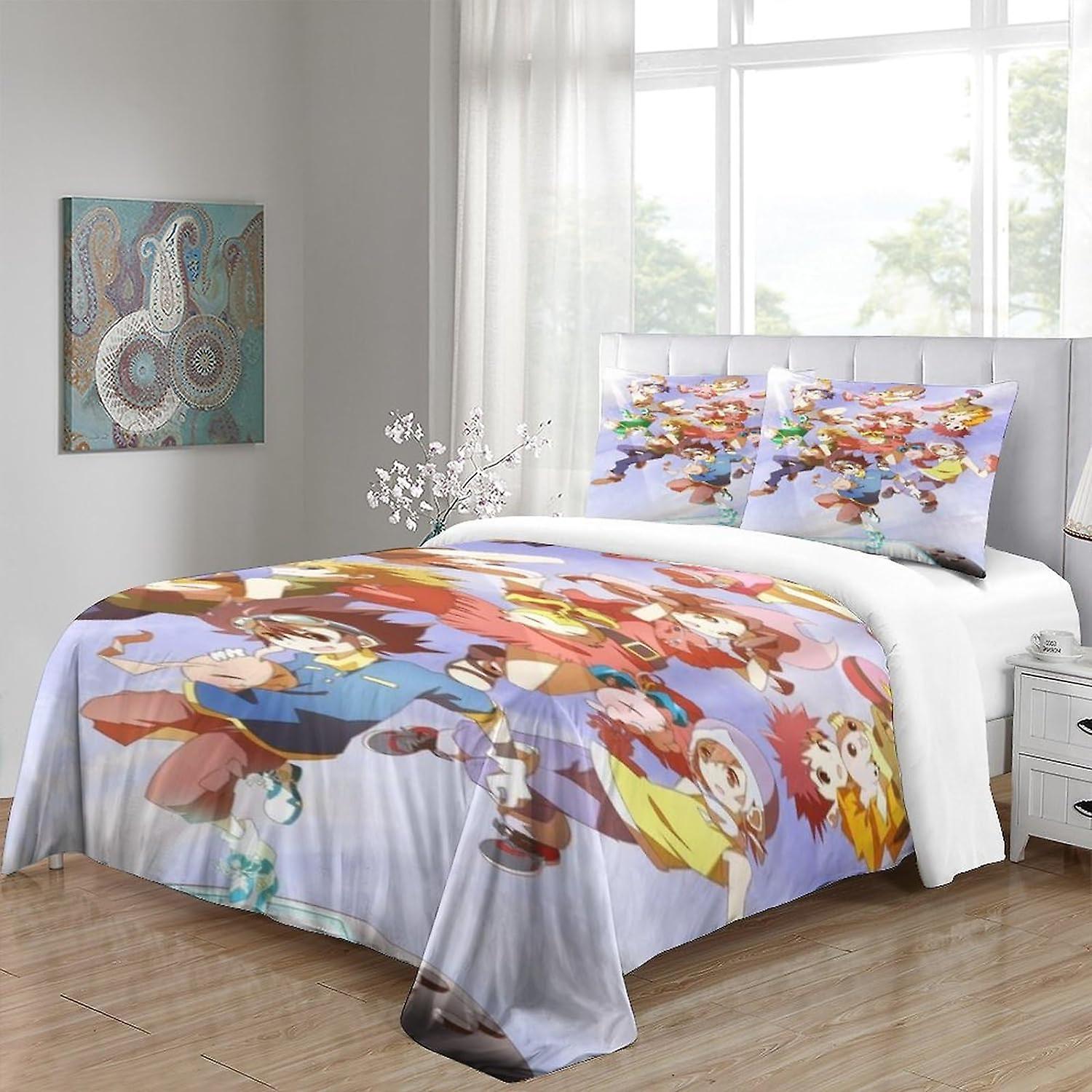 EKENOZ Digimon Comforter Cover 3D Print Bedding Set 3 Pcs Set,Anime ...