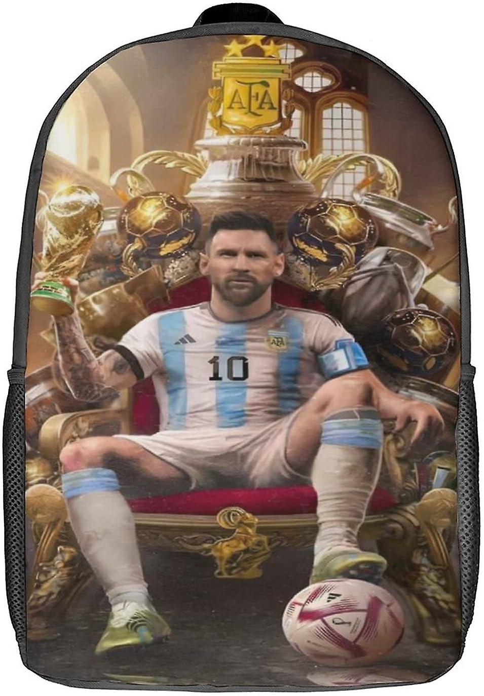 GENBAK Kids School Backpack 3D Printed Messi Backpack Football Player ...