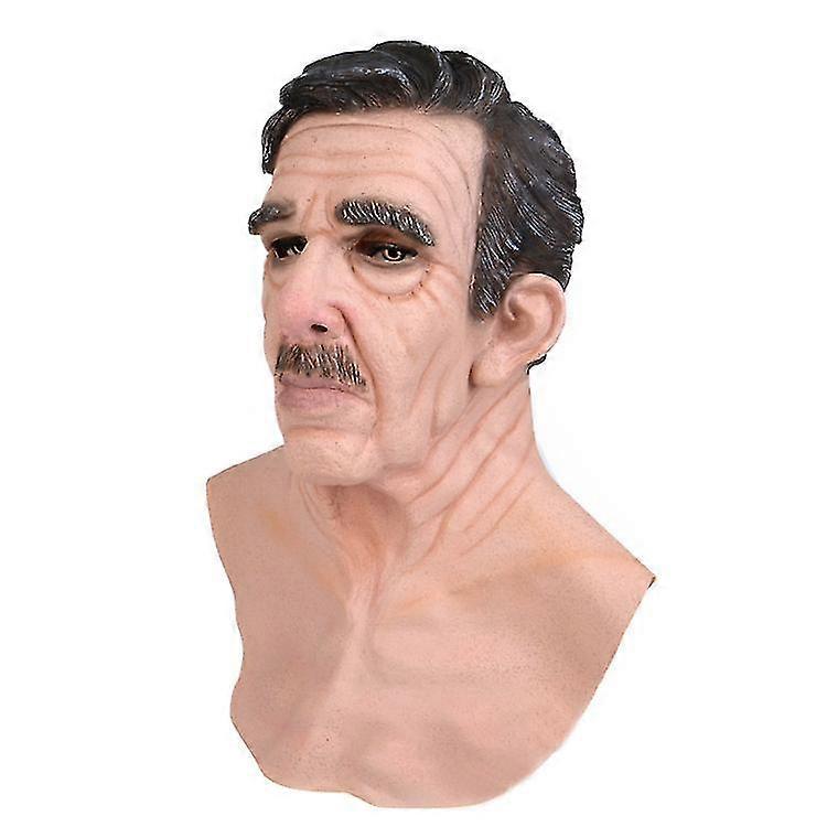 Old Man Mask Latex Head Cover Halloween Role Play Mask Fruugo Uk 6445