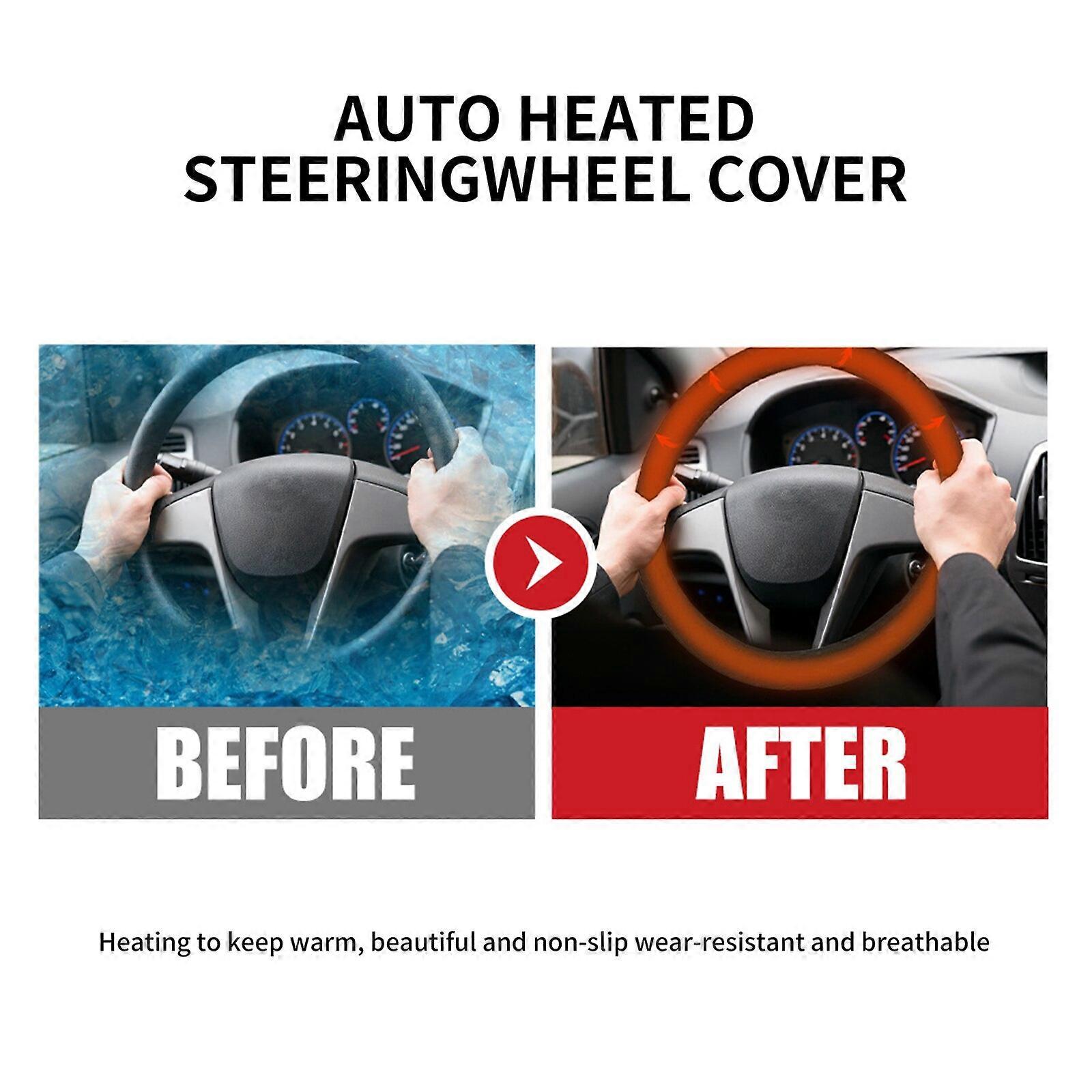 38cm Car Steering Wheel Heating Electric Cover Auto Accessories ...