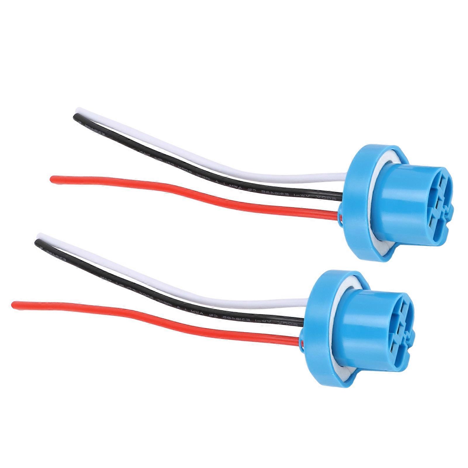 Pair 9007 Female Socket Harness Headlight Fog Light Universal for 9004 ...