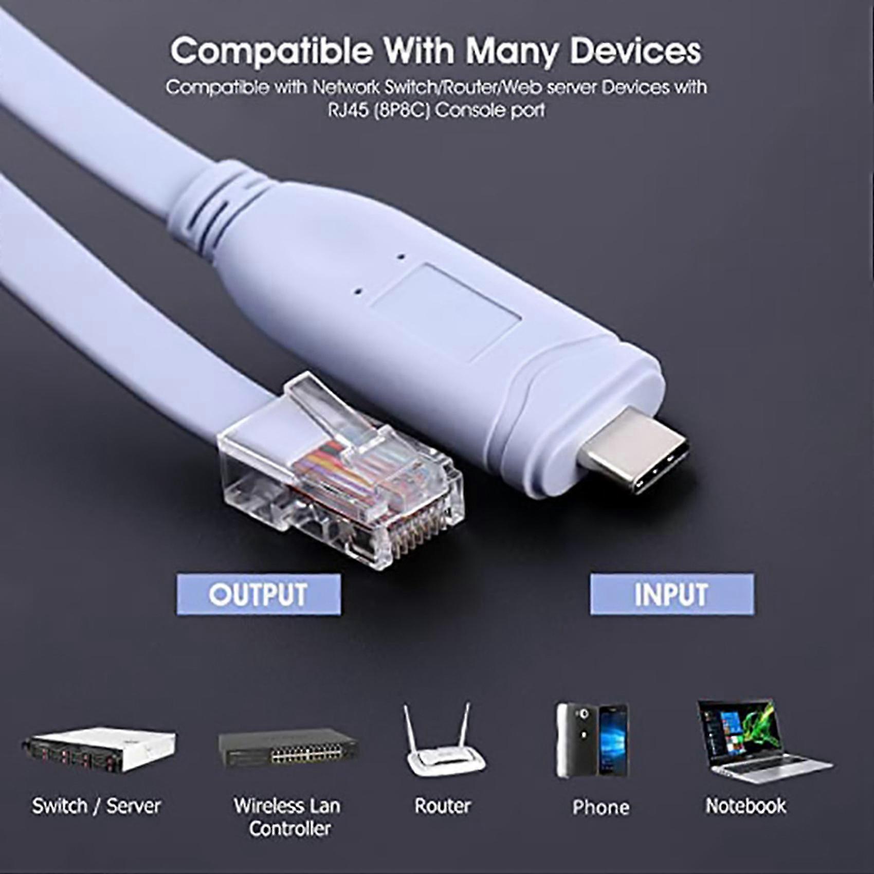 Usb To Type C Console Configuration Cable Type C To Rj45 Serial Router ...