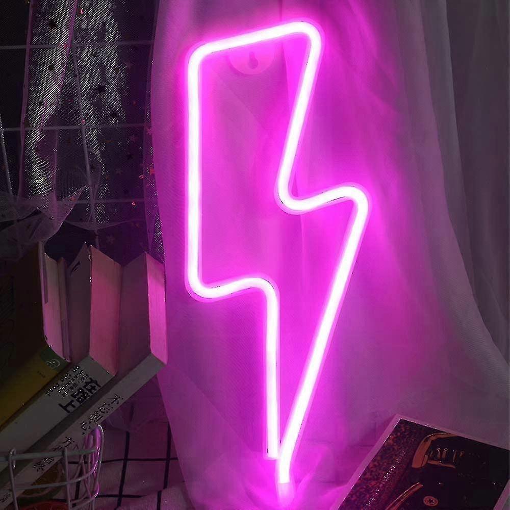 Lightning Bolt Neon Signs-led Signs For Wall Decor Usb Or Battery Led ...