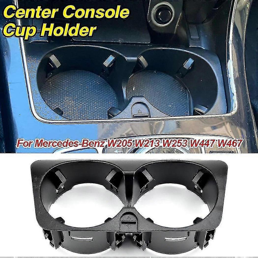 Car Front Center Console Water Cup Holder Insert Frame For Mercedes C ...