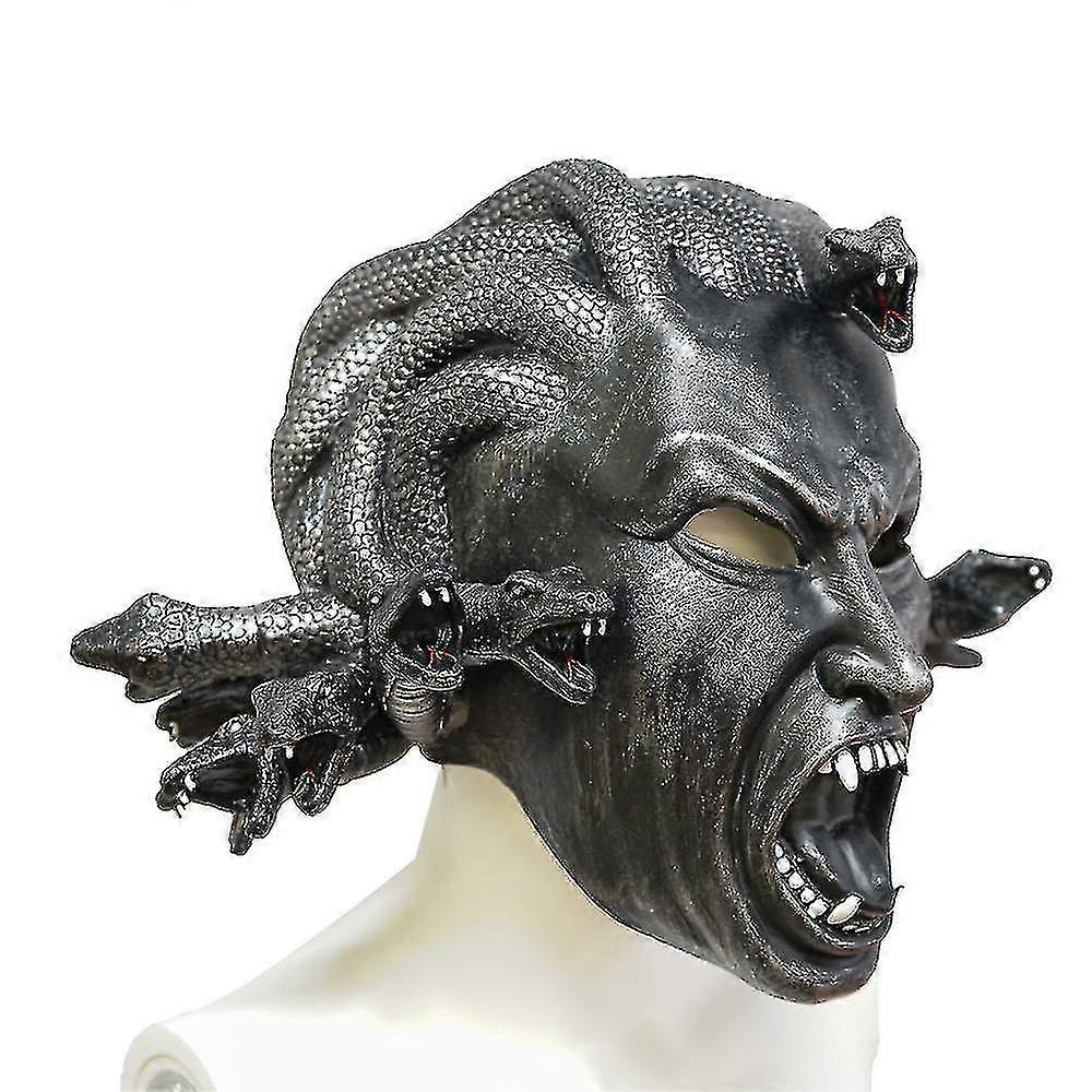 Greek Myth Evil Medusa Latex Mask Queen Gorgons Cosplay Mask Snake ...