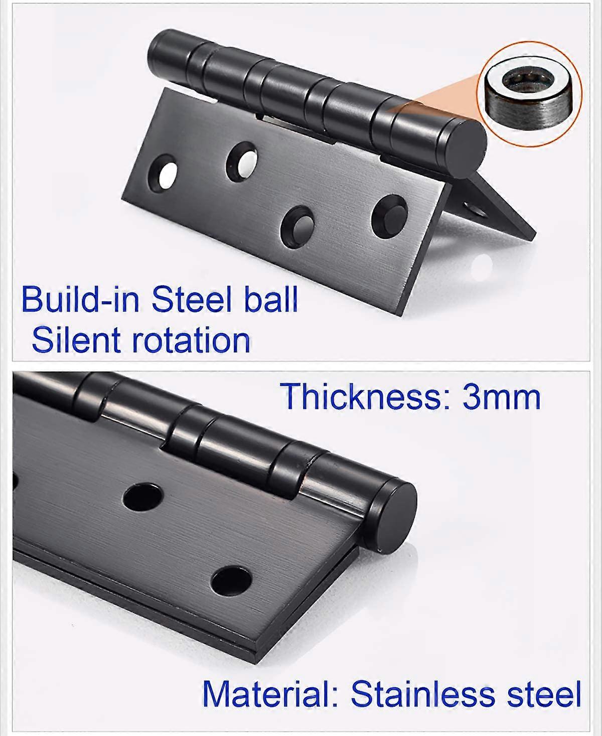 2 Pcs Hinge Window Hinge Cabinet Door Hinges Screws Stainless Steel ...