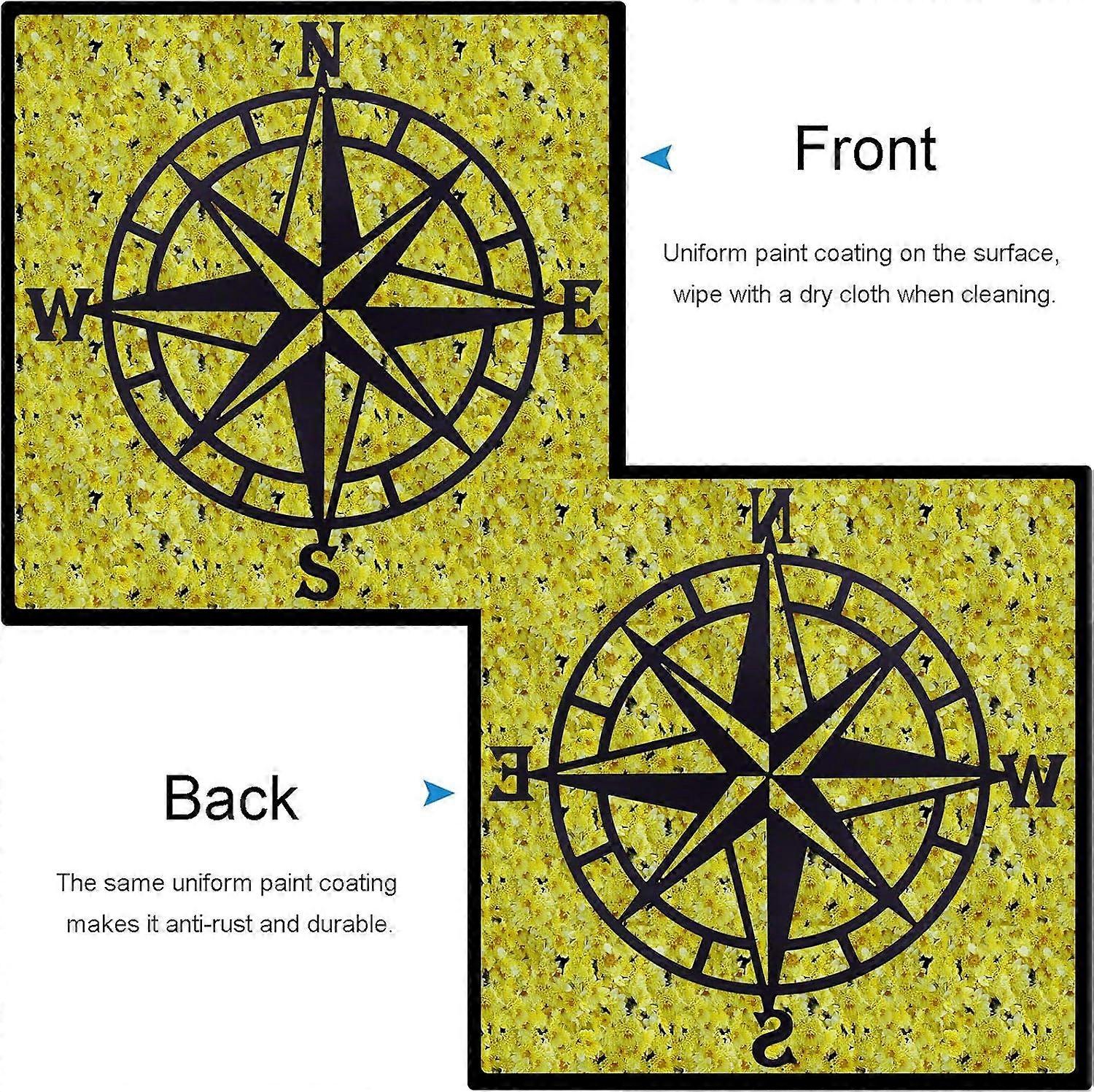 11 Inches Metal Decorative Nautical Compass Wall Decor, Living Room ...