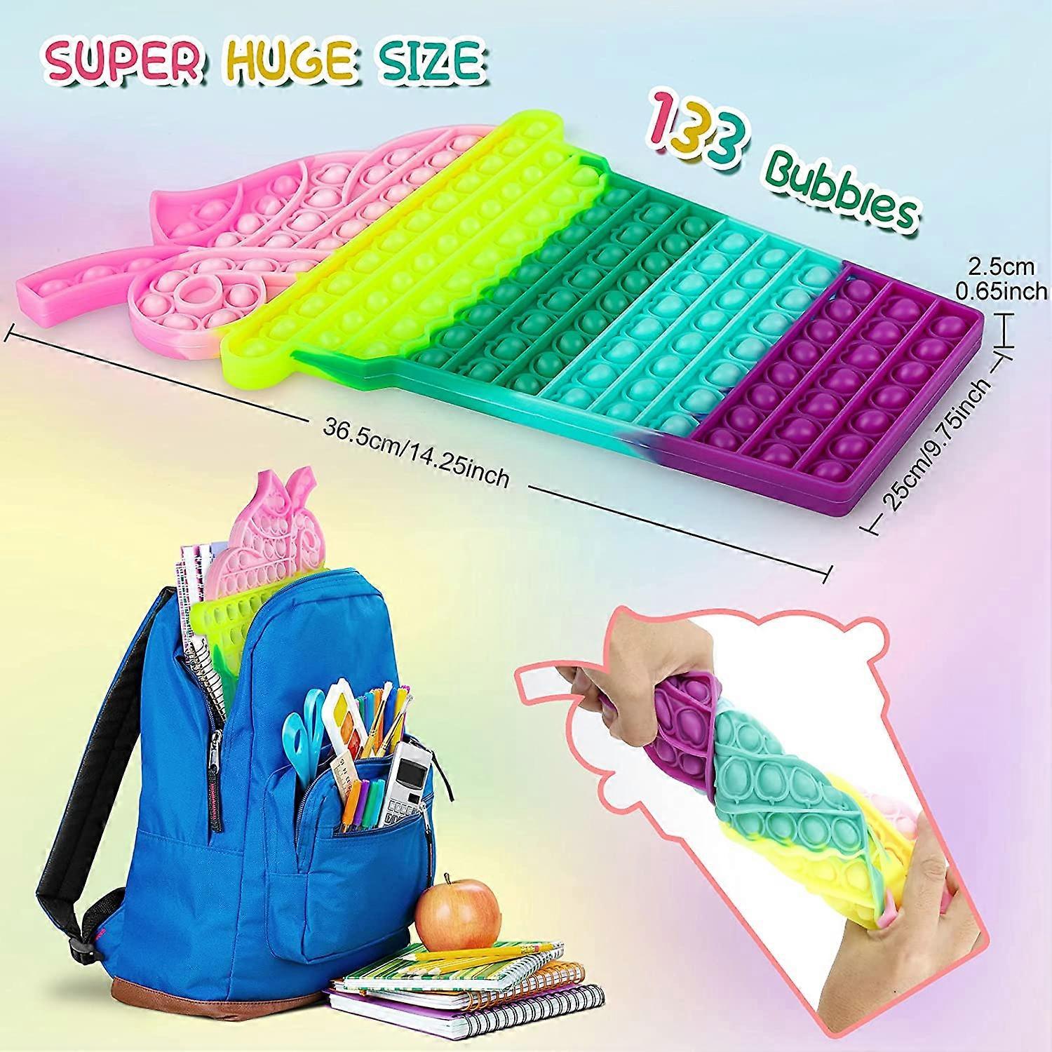 Jumbo Pop, Big Size Push Bubbles Pop Fidget Sensory Toy, Giant Boba Tea ...