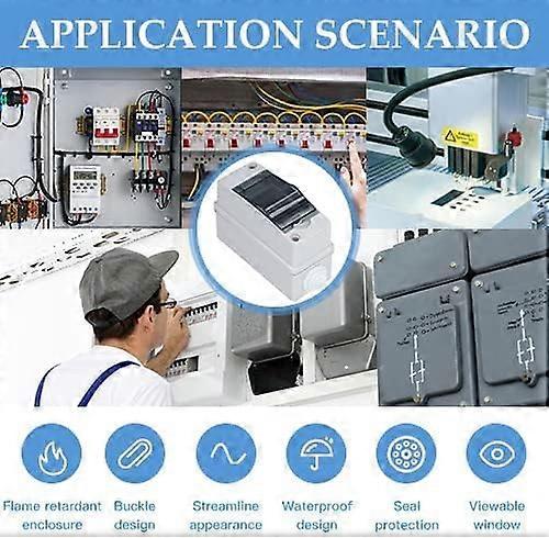 Surface mounting, distribution box, DIN rail, 1 row, 2 modules, 125 x ...