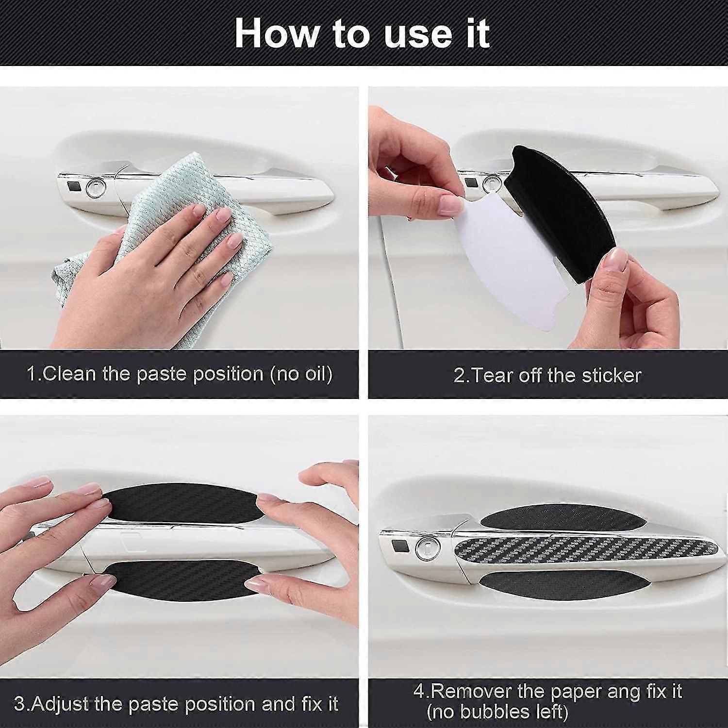 4 Sets Car Door Handle Recess Paint Protective Film Compatible with BMW ...