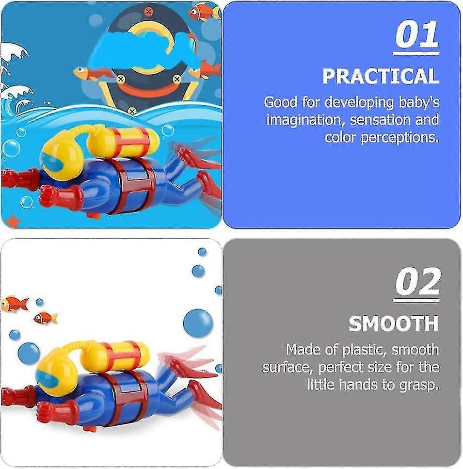 Wind Up Scuba Diver Toy Swimming Frogman Toy Windup Bathtub Toy ...