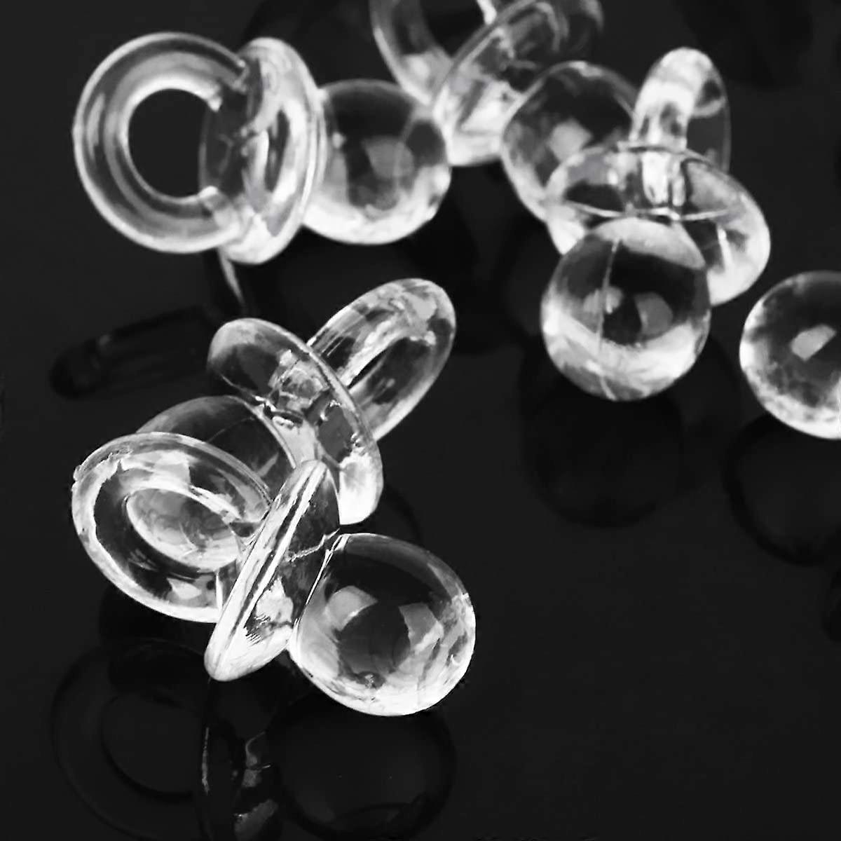 Baby Shower Party Favors Decorations Mini Pacifiers (Transparent White ...