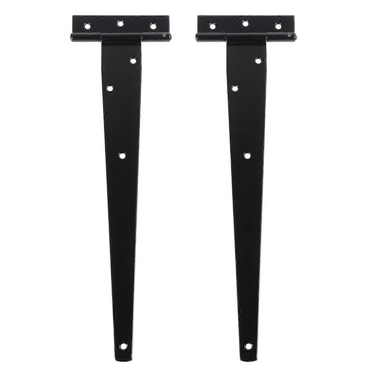 2 PCS Black Door Hinges Wood Fence Hardware Concealed Hinges Heavy Duty ...