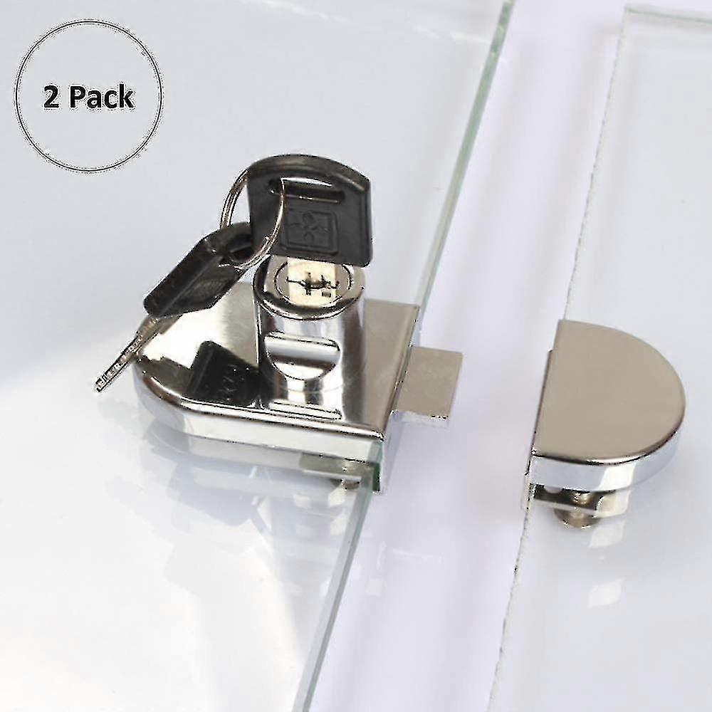Pack Of 2 Double Glass Display Cabinet Lock Double Door Single Open ...