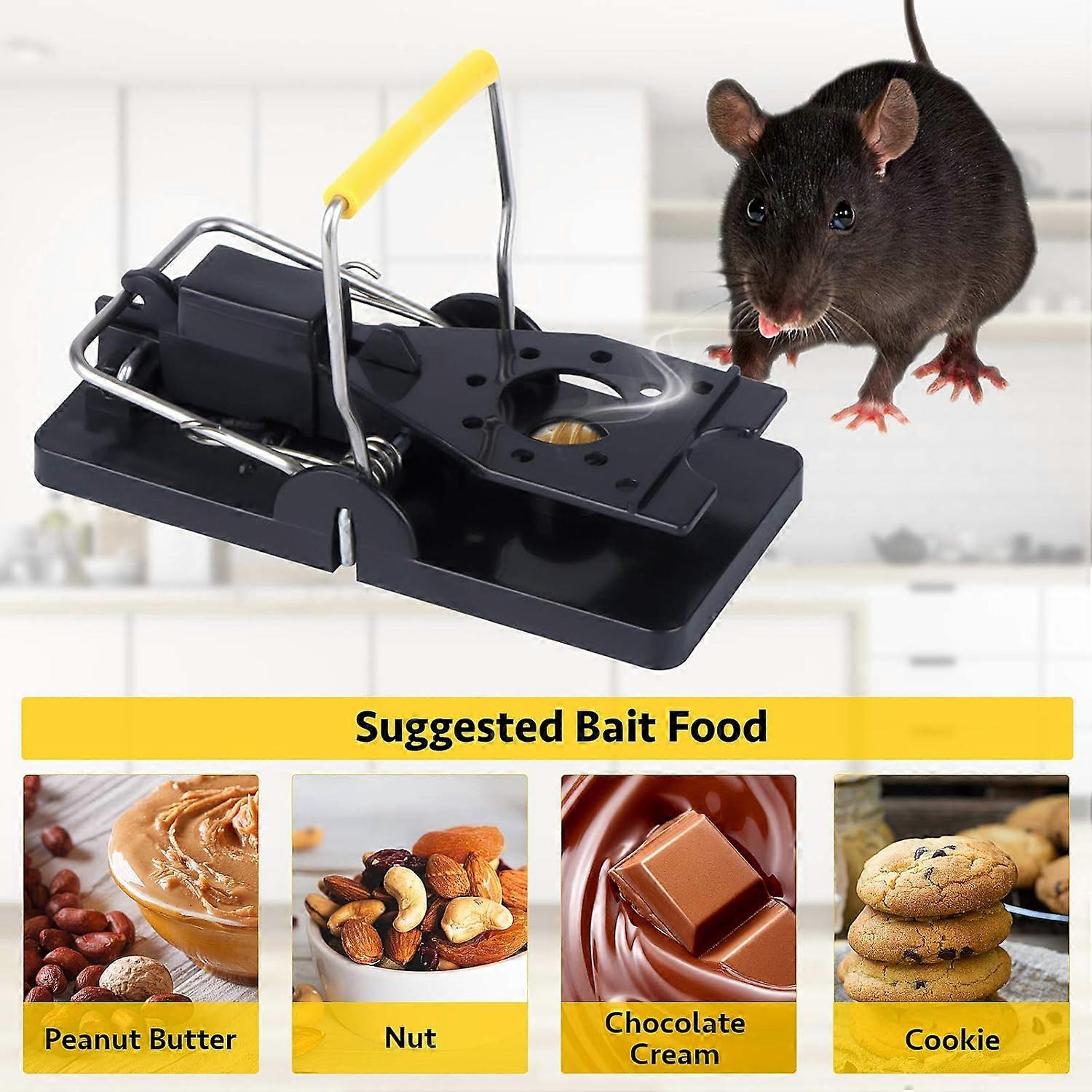 Mouse Traps, 6-Pack Heavy Duty Reusable, Safe and Effective Rodent ...