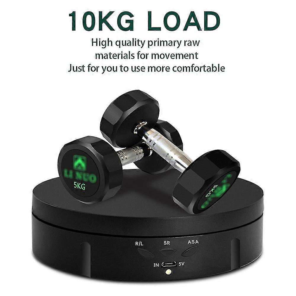 360 Electric Rotating Turntable USB Charging Rotating Display Stand 3 ...
