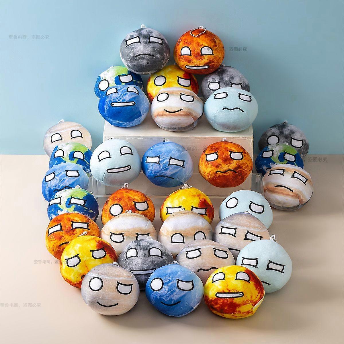 10cm/3.94inch Planet Plush Toy Collection Earth Moon Sun Mars Venus ...