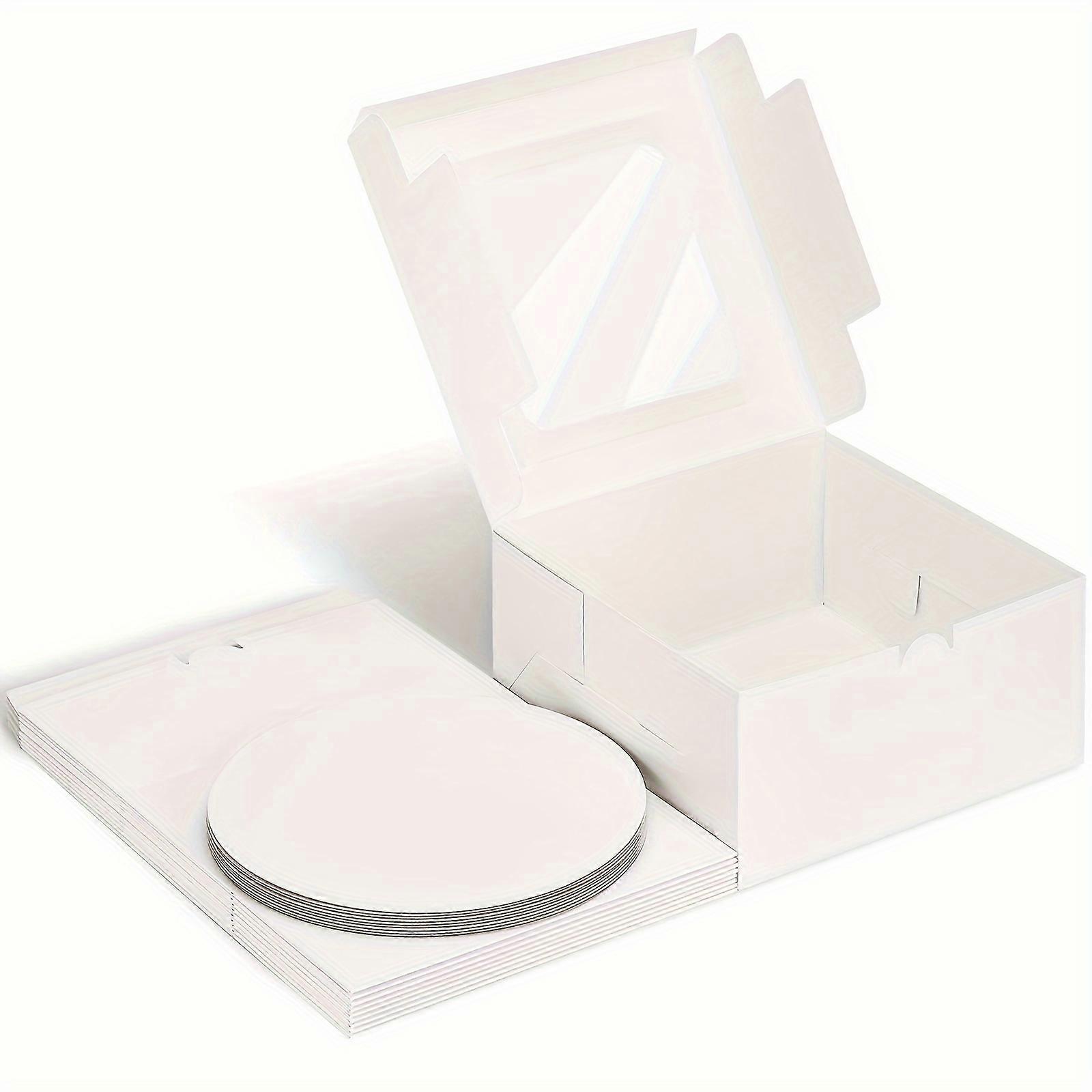 New models 30-Piece Premium White Cardboard Cake Box Set - 15 Windowed ...