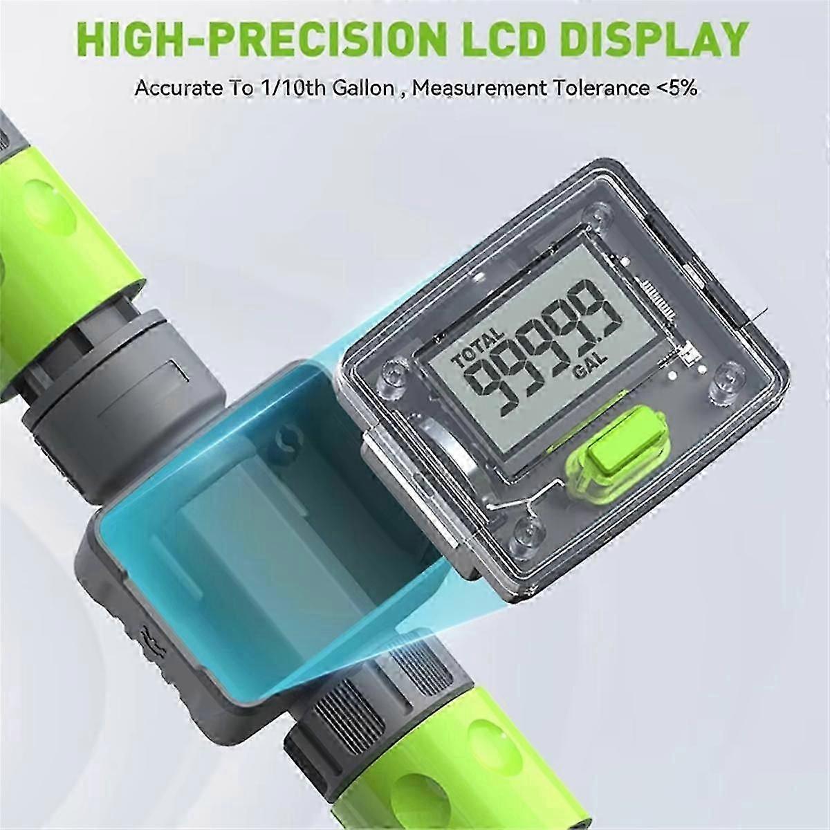 Digital Water Flow Meter IPX6 Outdoor Garden Hose Water Calculate ...