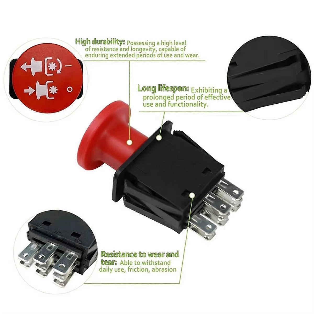 PTO Switches for Select and Crawler Mowers, Push Button Industrial ...
