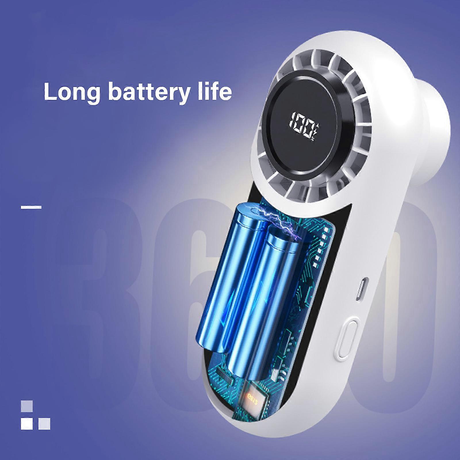 Air Cooling Fan Travel Fan Digital Display Handheld Fan 3600mAh Quiet ...