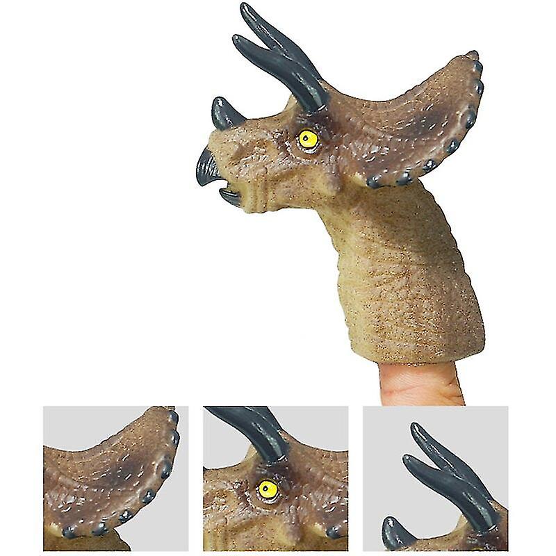 5st Mini Cartoon Realistisk Drake Dinosaur Finger Puppets Set Roll ...