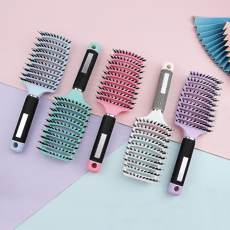 Big Curved Bristles, Nine Rows Of Combs, Curly Hair, Red