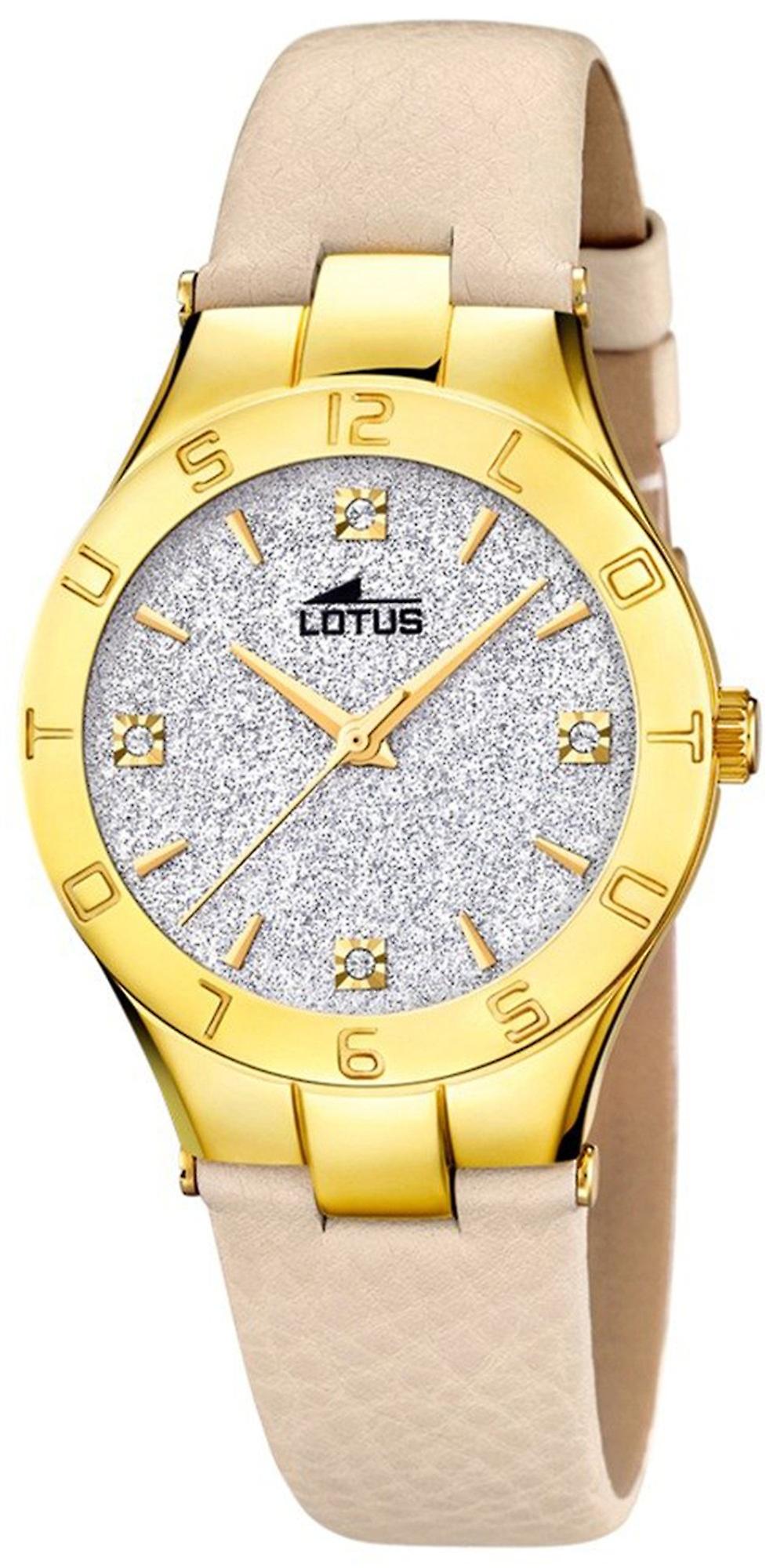 Lotus Quartz Analog Woman Watch with Cowhide Bracelet 15900/3