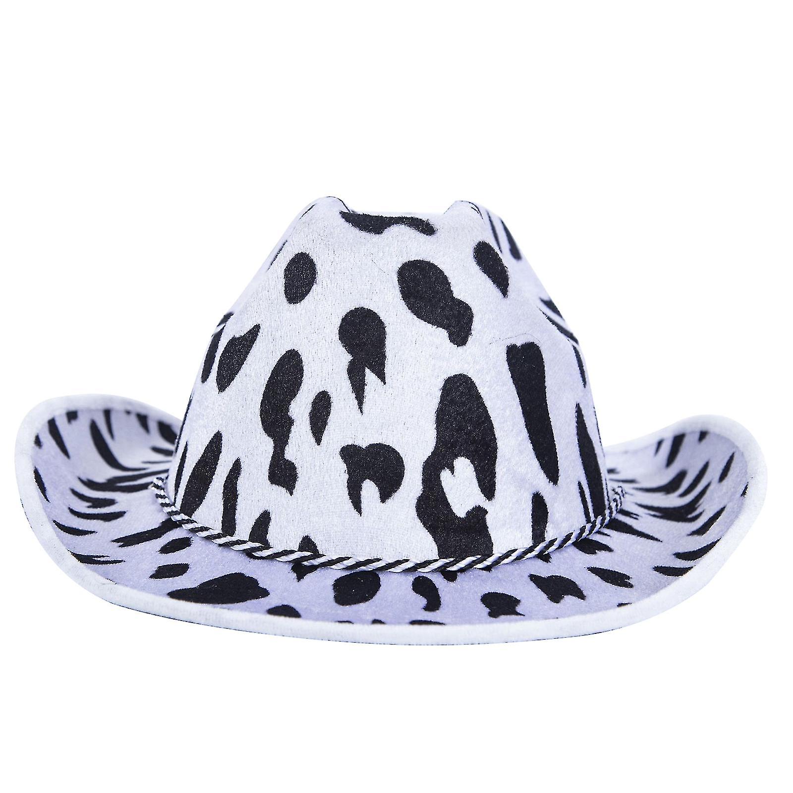 Cowboy Hat Black And White Cow Print Cowboy Hat Pink Party Hat Crown ...