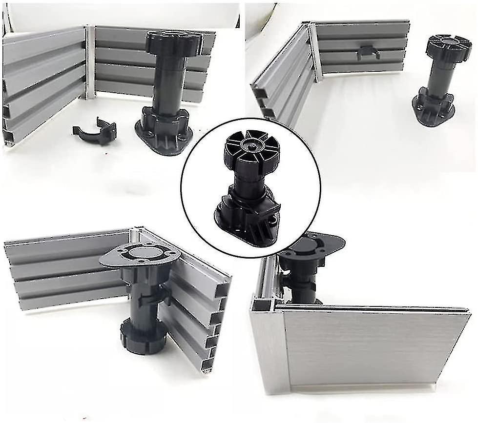 12pcs Adjustable Height Plastic Cabinet Cupboard Foot Leg Kitchen Unit ...