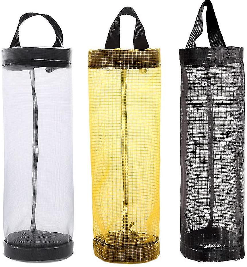 Plastic, Nylon Garbage Bag Holder, Black Yellow Gray, 3 Carrier | Fruugo UK