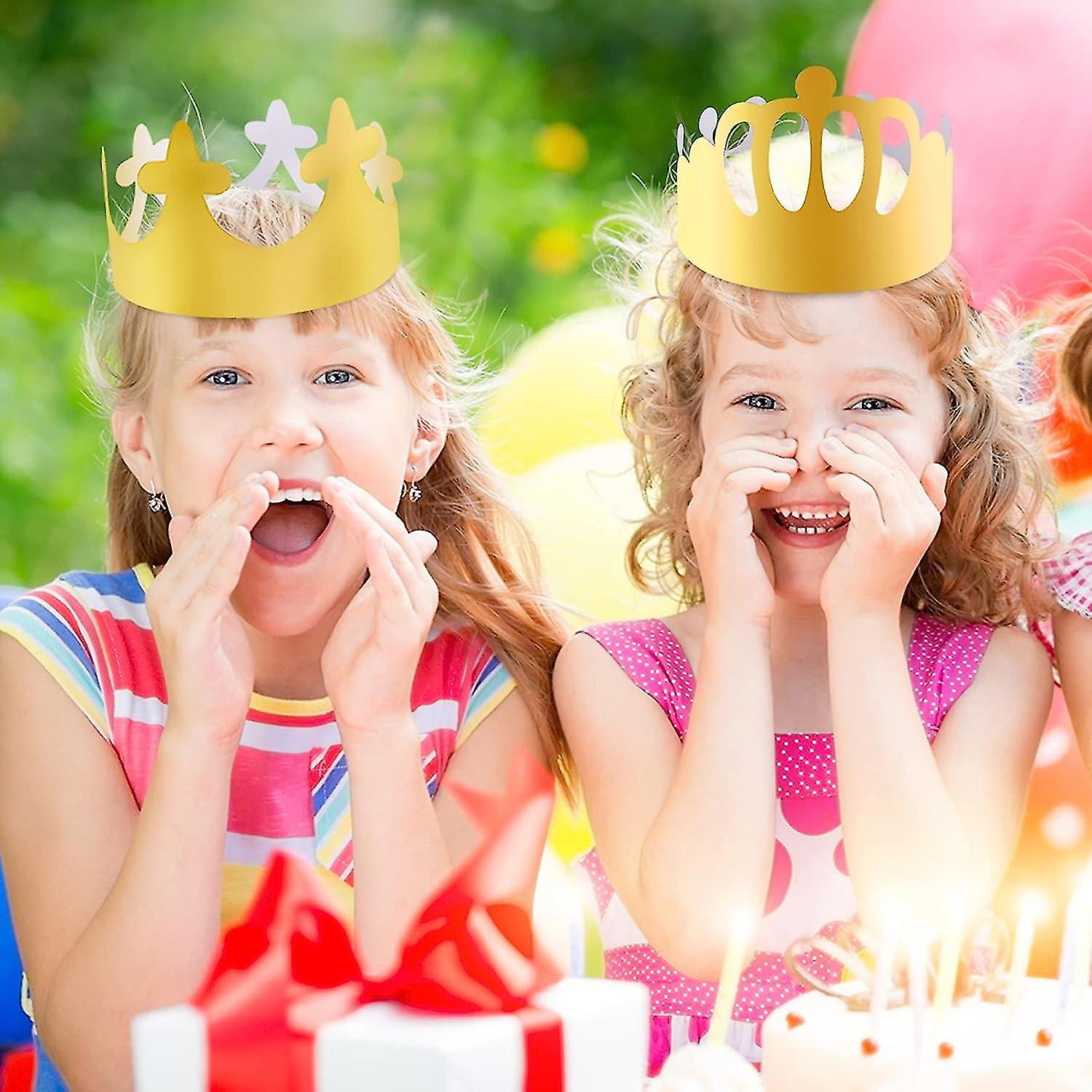 30 Pieces Golden Paper Crown Party Gold Crowns Hats King Crowns For ...