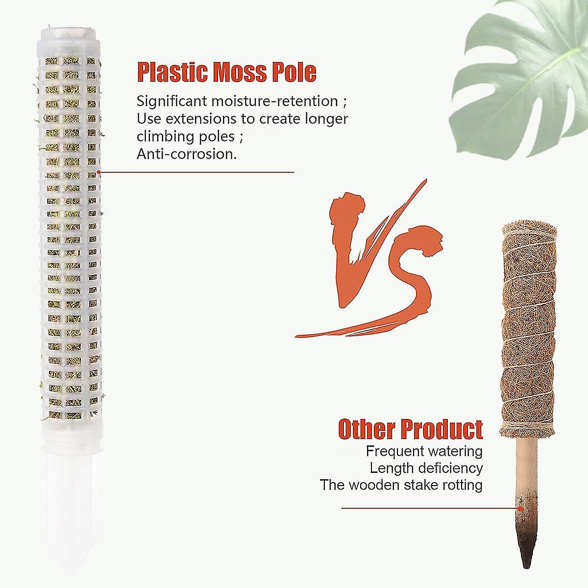 Moss Poles For Climbing Plants - Stackable Plastic Plant Pole Plant Sticks Sphagnum Moss Pole ...