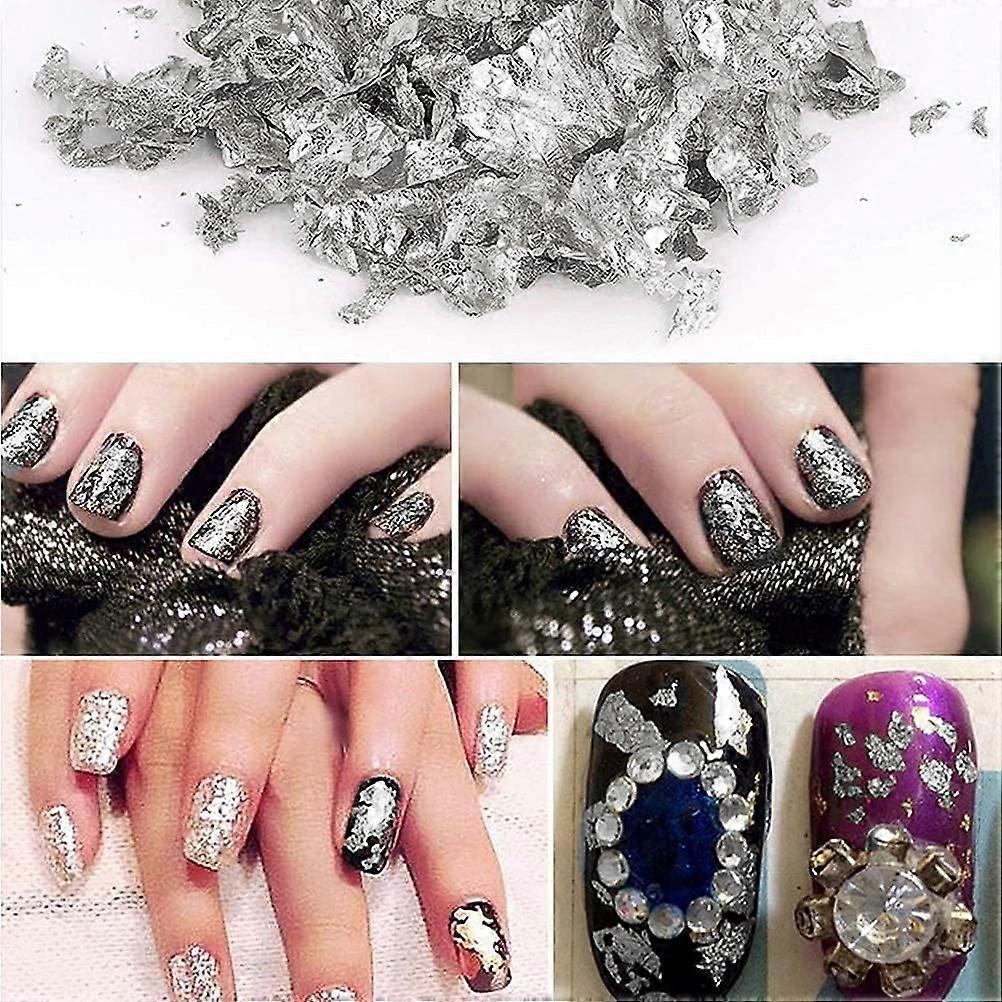 30 Pcs 24k Edible Silver Leaf Sheets, 2.4x2.4inch Edible Silver Leaf ...