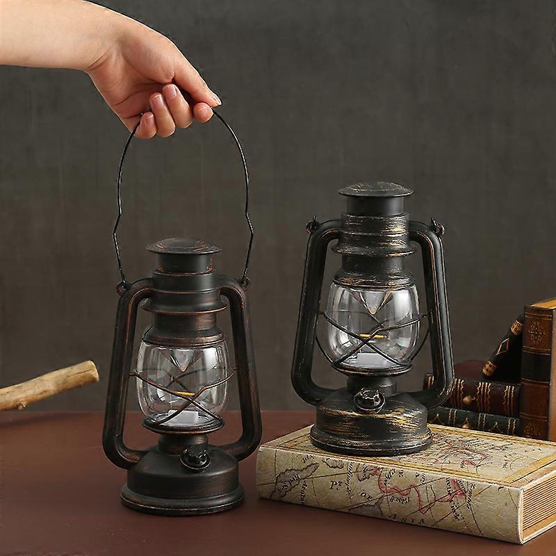 Garden Lantern with Remote Control, Battery Powered, Retro Kerosene ...