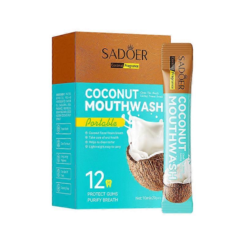 Mini Mouthwash,Travel Portable Set-20 Packs Individual Coconut ...