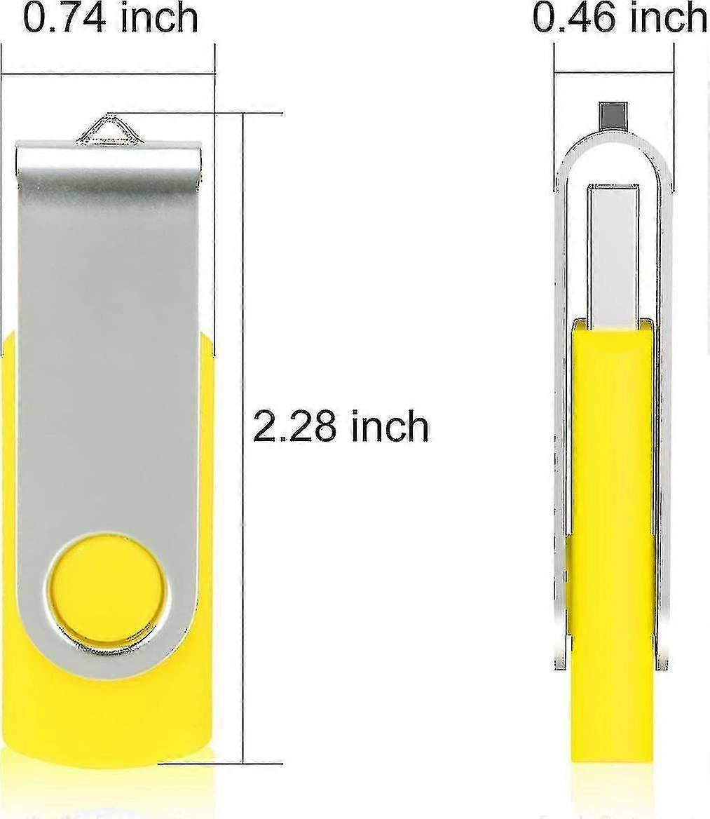 10 Pack Usb Flash Drives Usb 2.0 Thumb Drive Bulk Pack Swivel Memory ...