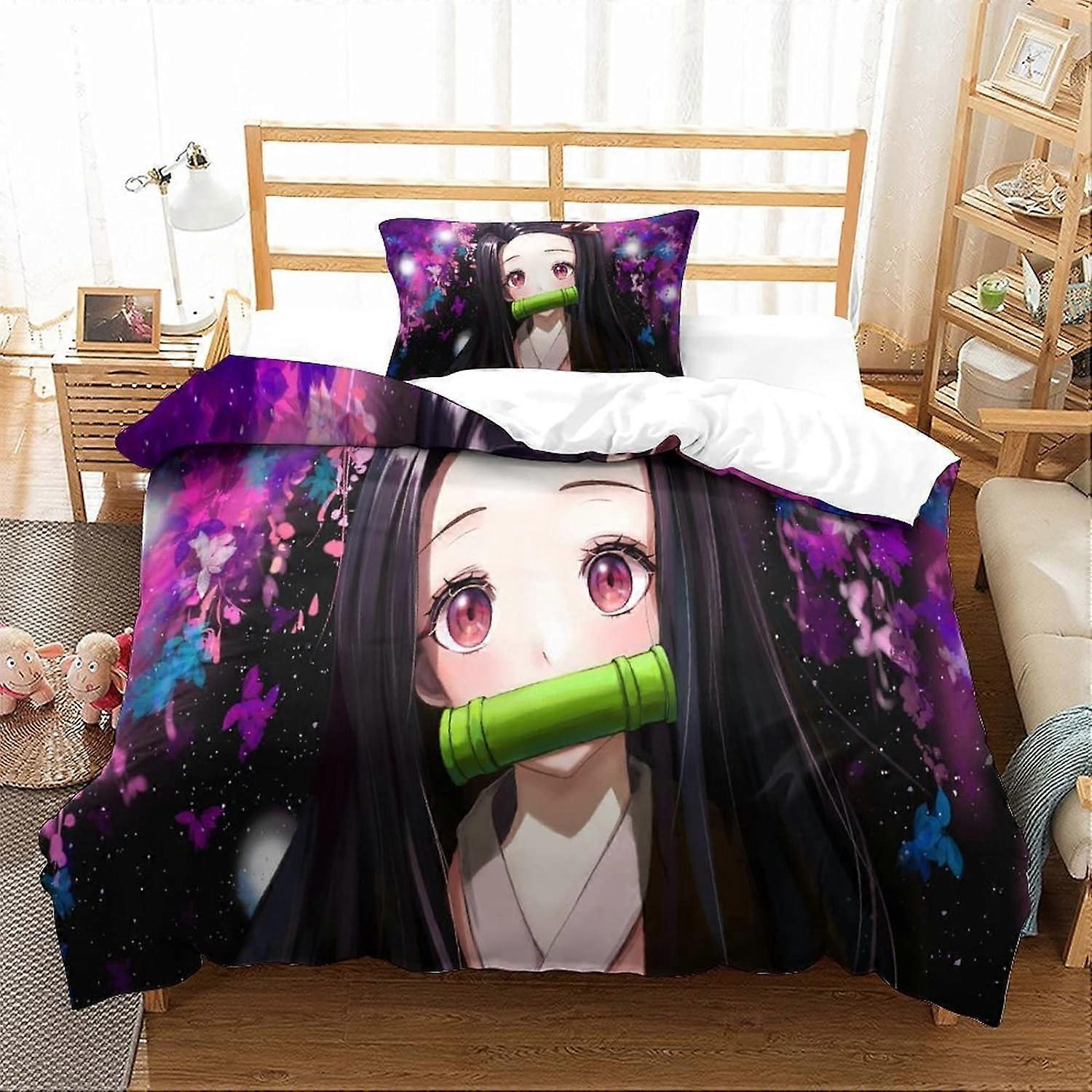 Kamado Nezuko Duvet Cover 3D Demon Slayer Printed Bedding Bed Sleep ...