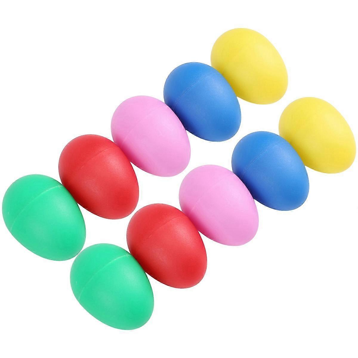 10 Pack Plastic Percussion Musical Instrument Toys Egg Maracas Shakers ...