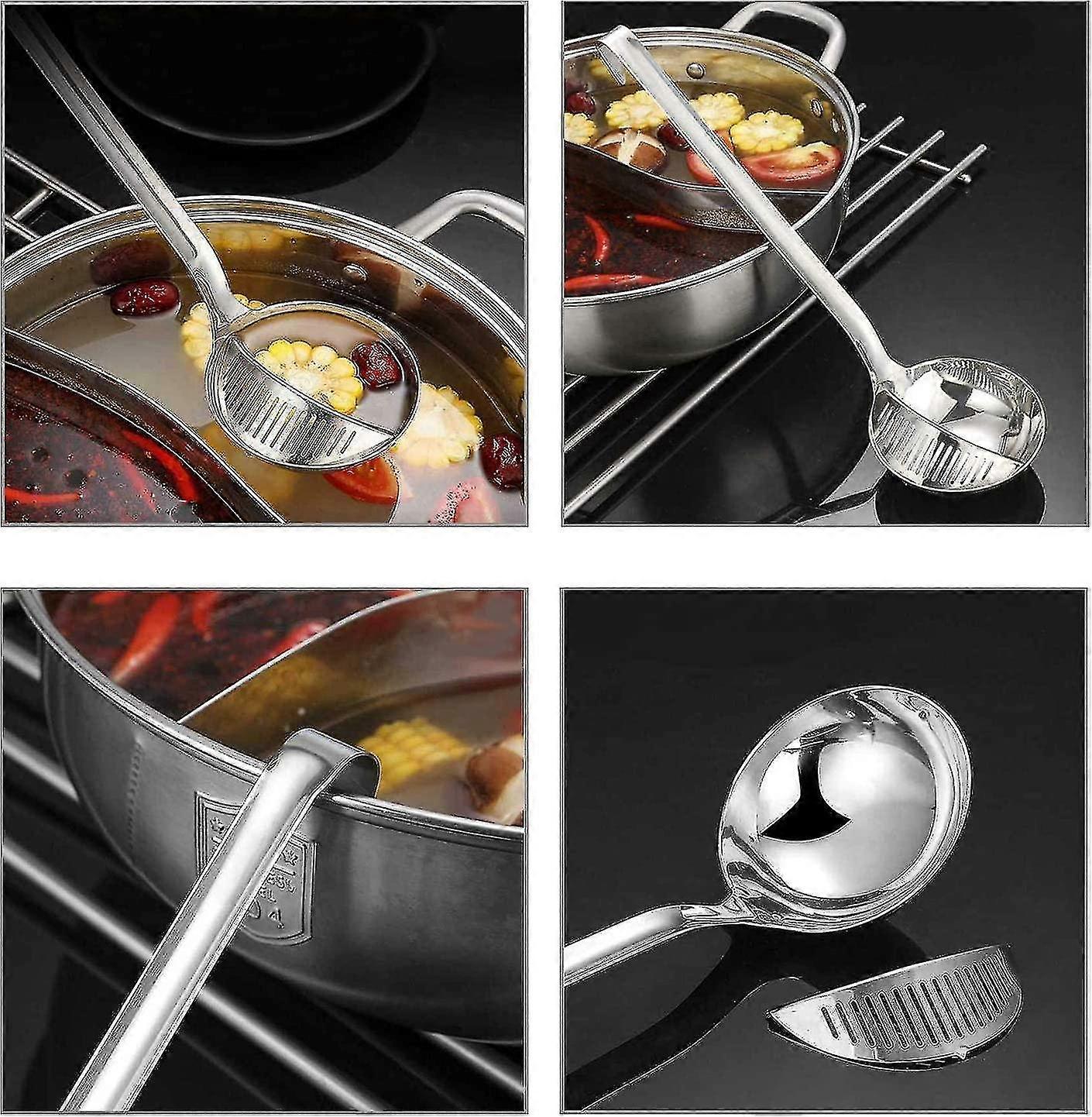 2-in-1 Creative Stainless Steel Straining Ladle,detachable | Fruugo UK