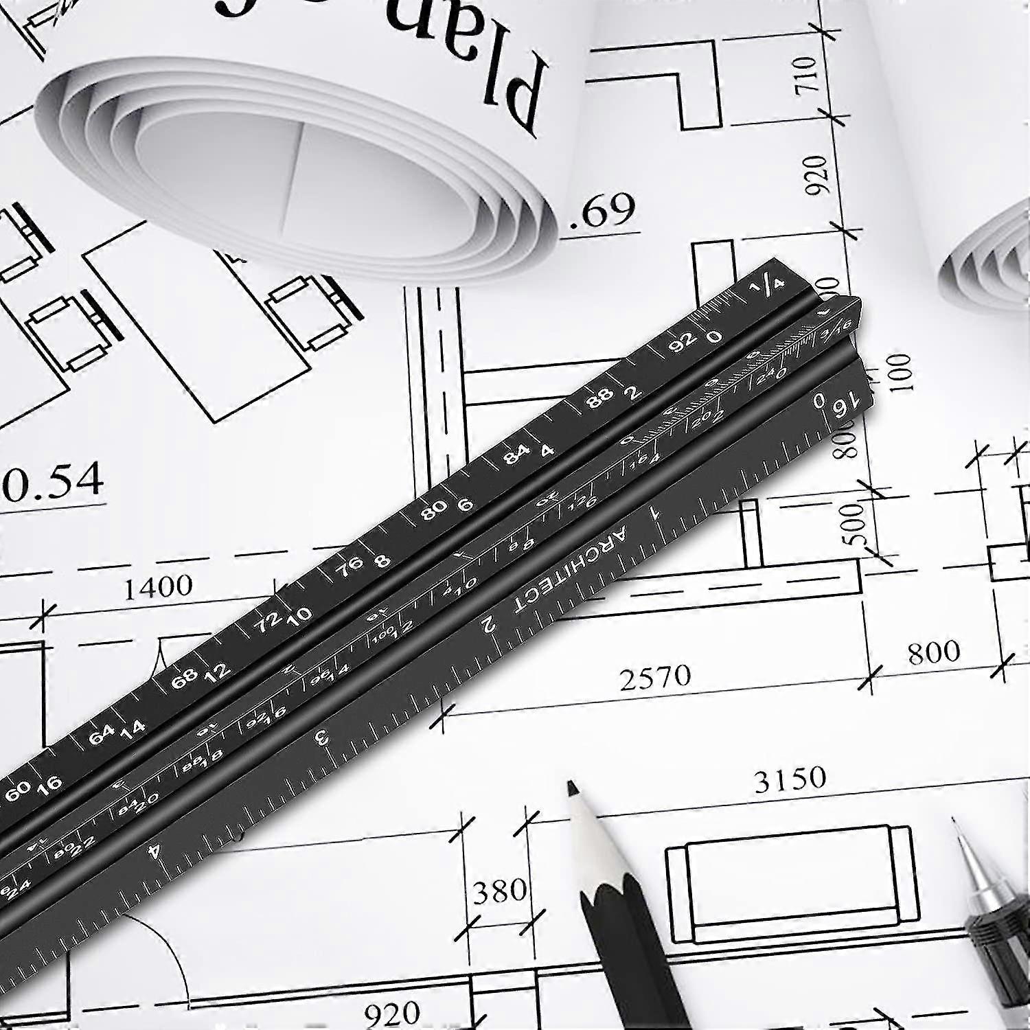 Architectural Scale Ruler Aluminum Architect Scale Triangular Scale ...