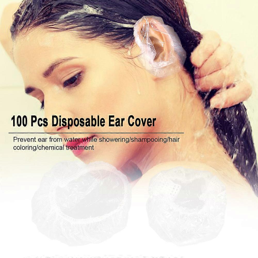 Disposable waterproof plastic earmuffs 100 packs shampoo earmuffs bath ...