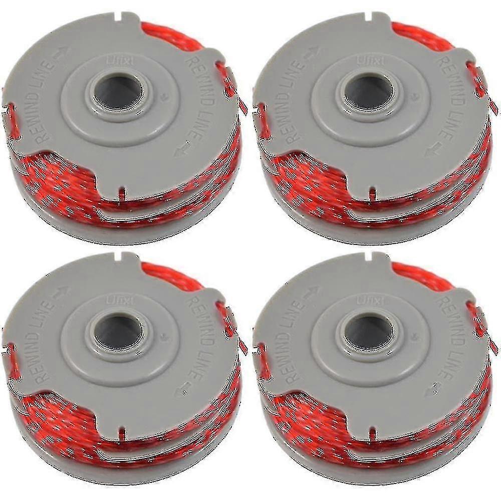 4 X Trimmer Strimmer Spool Amp; Line Double Autofeed Compatible Flymo ...
