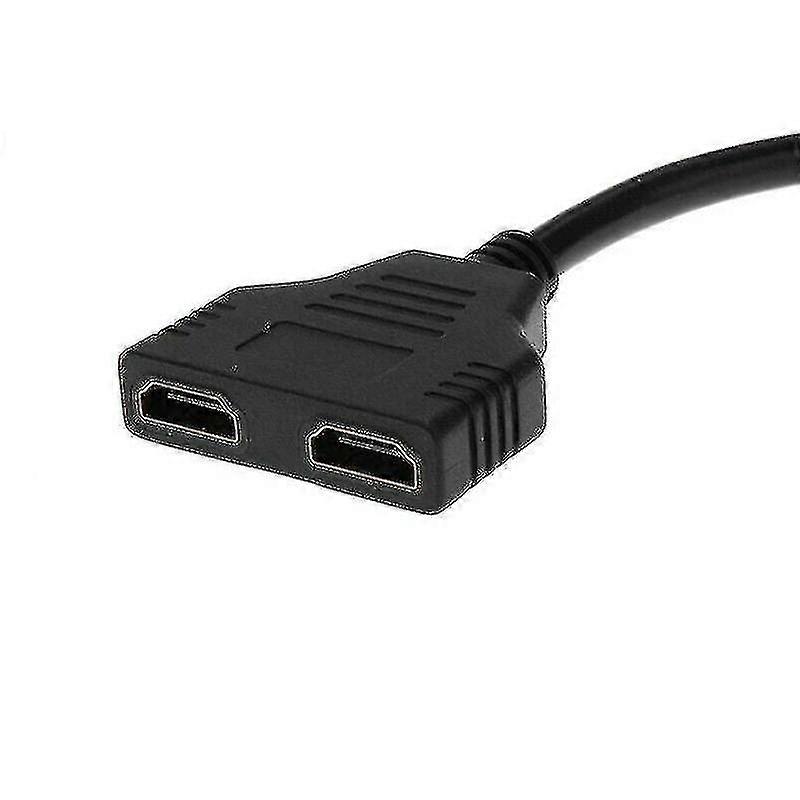 Splitter Converter 1 Input Male To 2 Output Female Port Cable Adapter ...