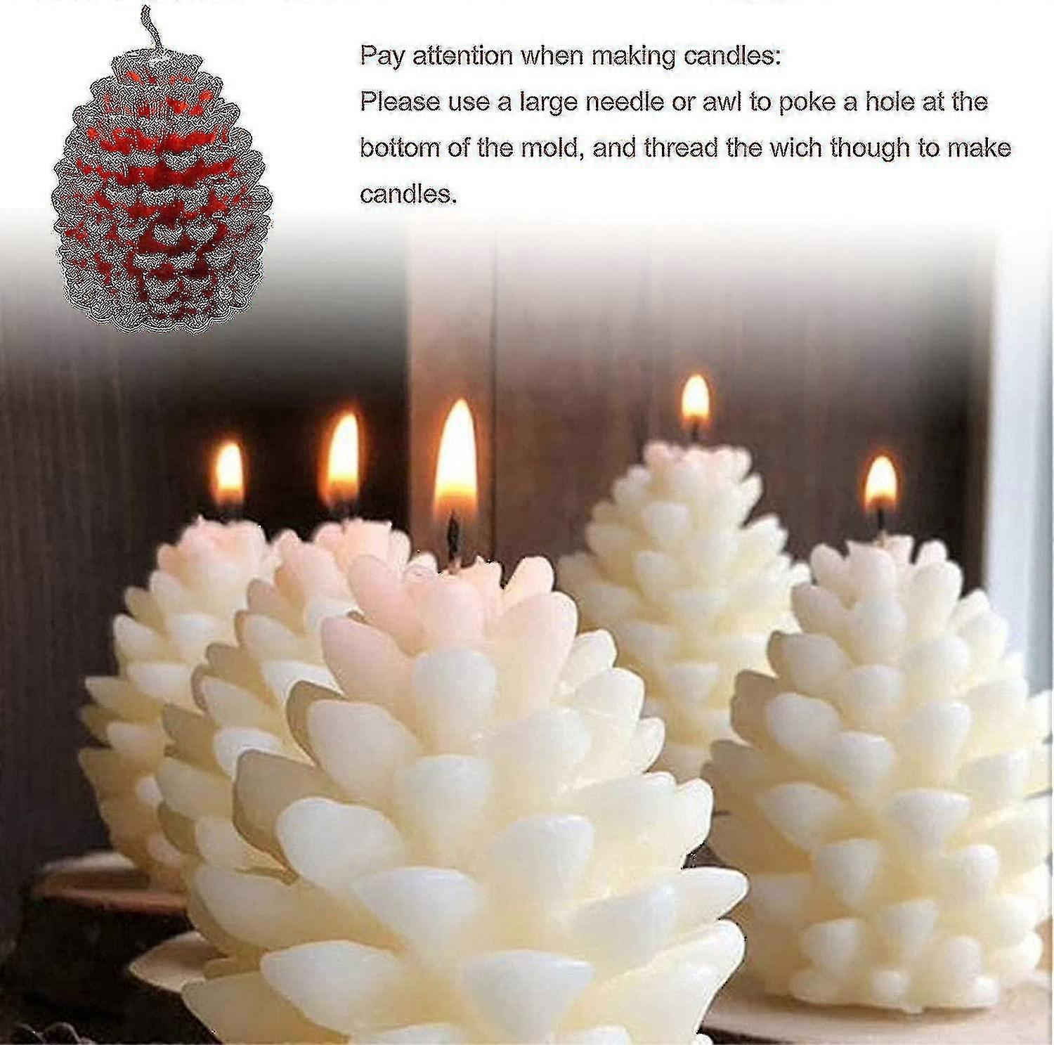 Pine Cones Silicone Mould Candles Pine Cones Silicone Candle Mould 3d ...