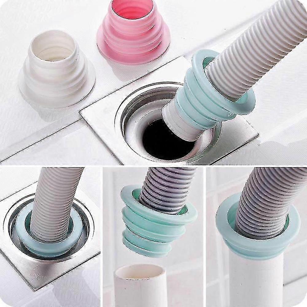 4 Pcs Lengthen Kitchen Sewer Seal Ring Pipe Deodorant Sealing Plug ...