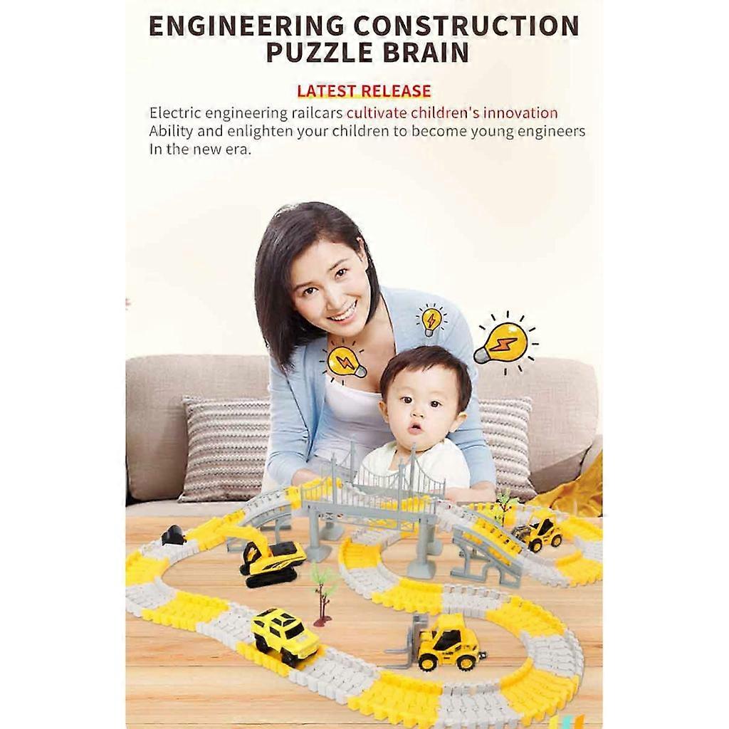 Easy Assembly Race Track & DIY Race Track Set Educational Toy Preschool ...