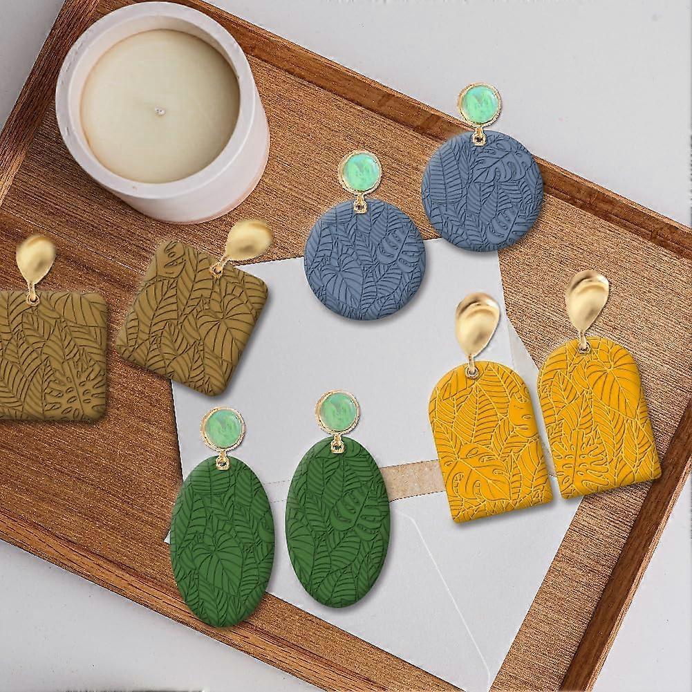 Polymer Clay Texture Sheets Leaves Silicone Texture Stamp Sheets Clay ...