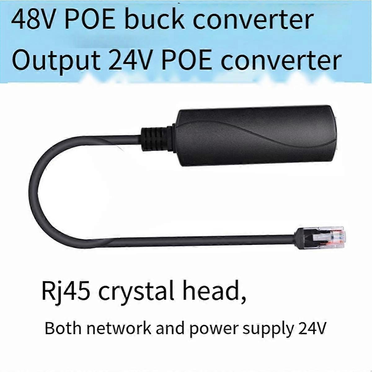 48V to 24V POE Converter with 100M Ethernet Speed PoE to 24 Voltage ...