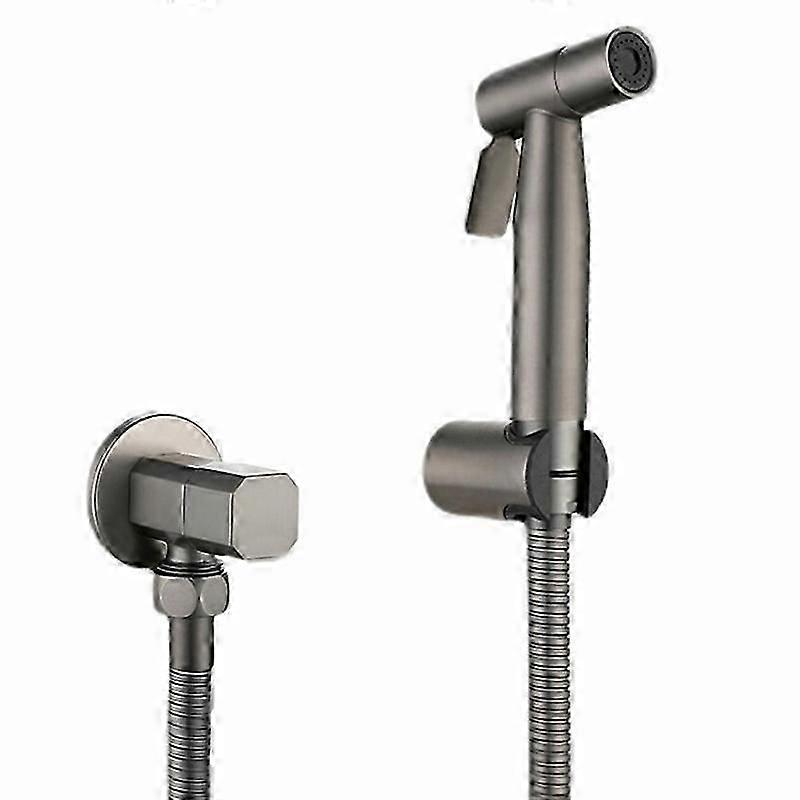Gunmetal gray Bidet Sprayer Douche Toilet Kit brushed gray BrassShattaf ...
